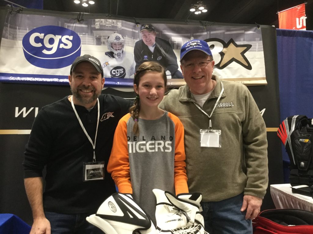 U12A goalie from Delano wins set of Brian’s gloves – Carroll Goalie School